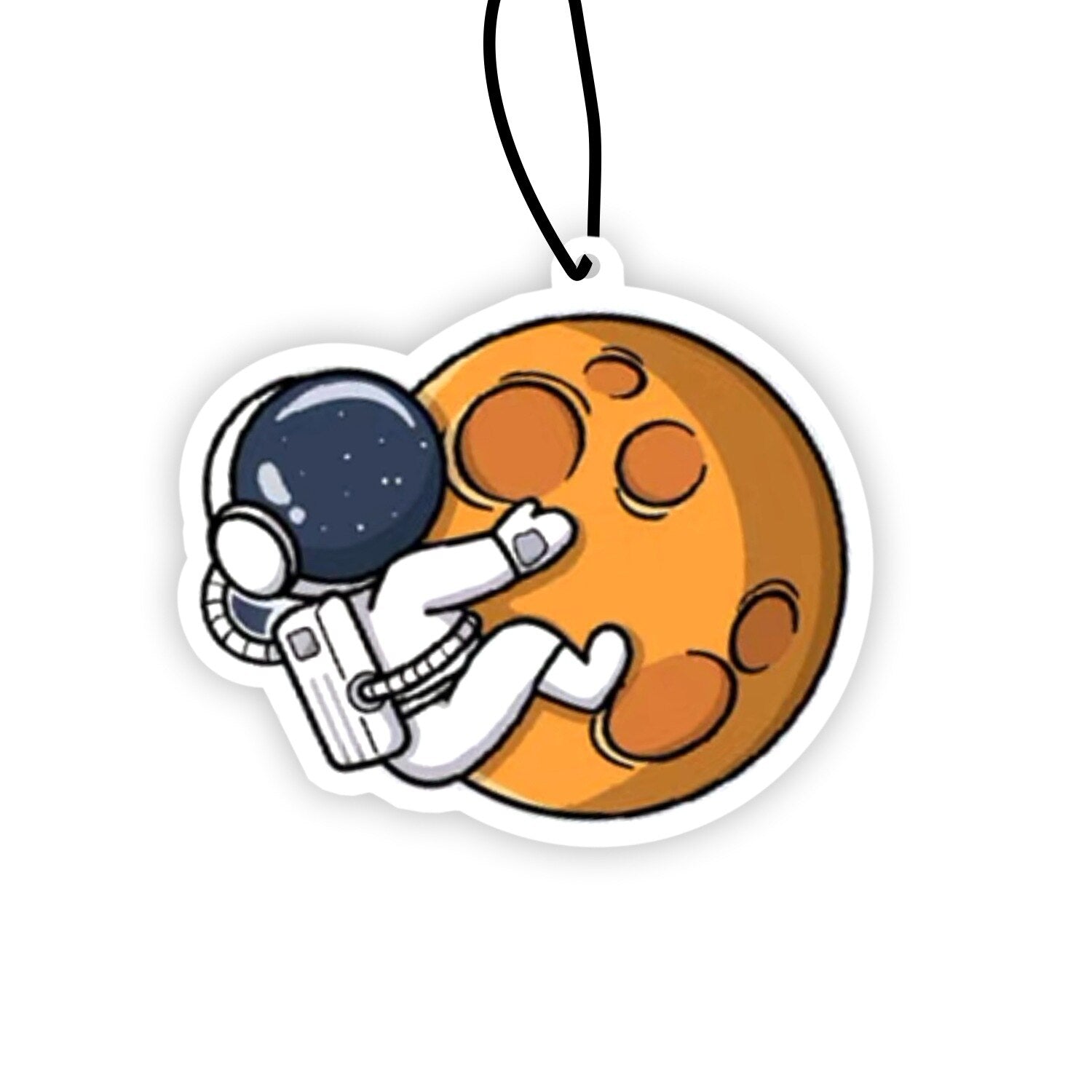 Cartoon Astronaut Car Freshener: Citrus Blast for Your Kei Truck
