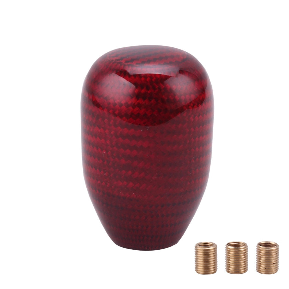 Oval Red Carbon Fiber Shift Knob